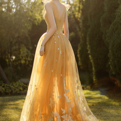 Elegant Tulle Lace A Line Long Prom Dress, Tulle Lace Graduation ...