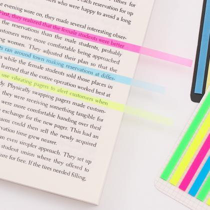 160pcs/set Color Stickers Transparent Fluorescent Index Tabs Flags ...