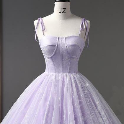Taro Purple Spaghetti Strap Quinceanera Dresses Ball Gown Prom Dress ...