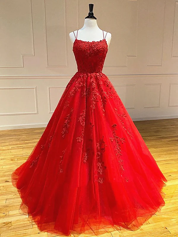 Backless Red Lace Prom Dresses, Red Backless Lace Formal Evening ...