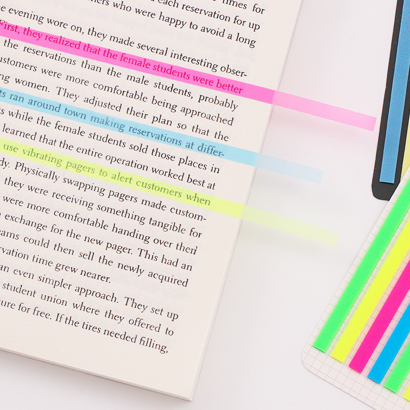 160pcs/set Color Stickers Transparent Fluorescent Index Tabs Flags ...