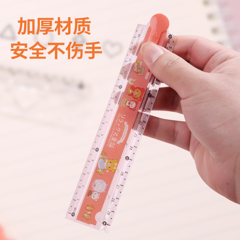3 Pcs/pack Kawaii Rilakkuma Bear Plastic Folding 30cm Straight Ruler ...
