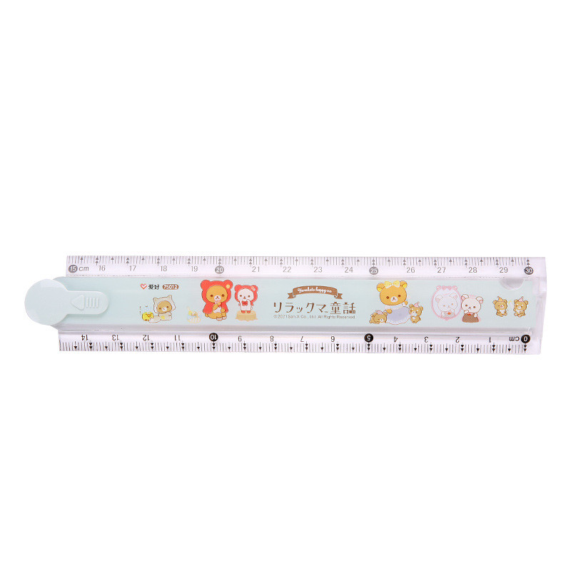 3 Pcs/pack Kawaii Rilakkuma Bear Plastic Folding 30cm Straight Ruler ...