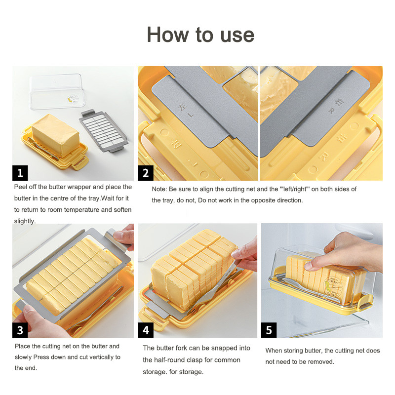 Butter Cutter Storage Box With Lid Refrigerator Freezer Fresh-keeping ...