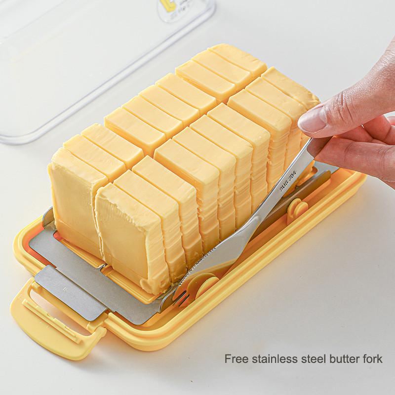 Butter Cutter Storage Box With Lid Refrigerator Freezer Fresh-keeping ...