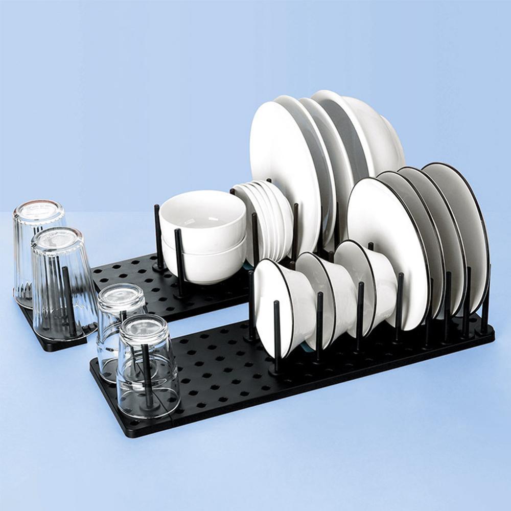 Adjustable Dishes Bottle Drain Bowl Rack Cleaning Dryer Drainer Storage ...