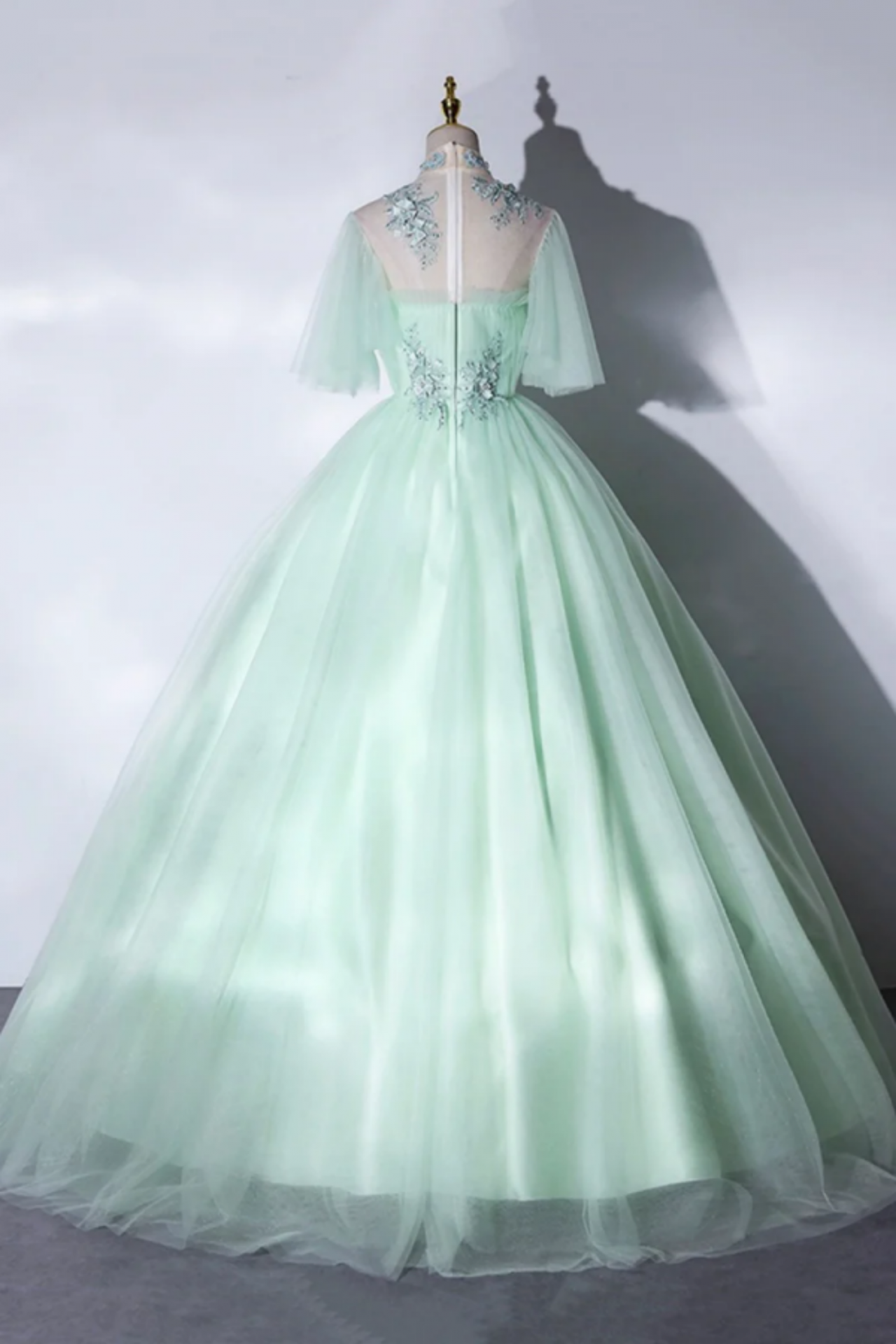 Elegant Green A Line Princess Prom Dress, A Line Lace Evening Party ...