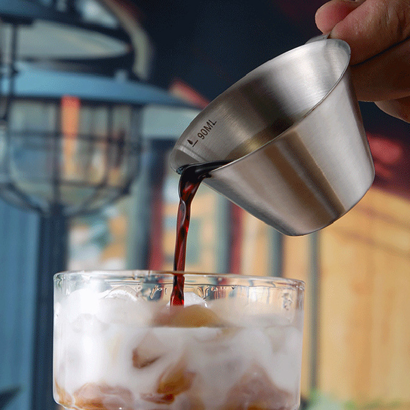 Stainless Steel Measuring Cup Coffee Measure Espresso Machine Ounce Cup ...