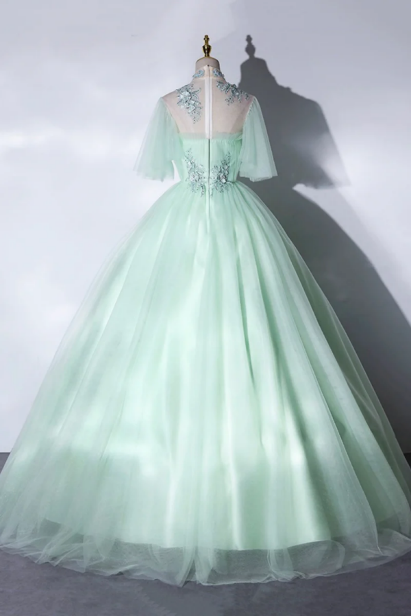 Elegant Green A Line Princess Prom Dress, A Line Lace Evening Party ...