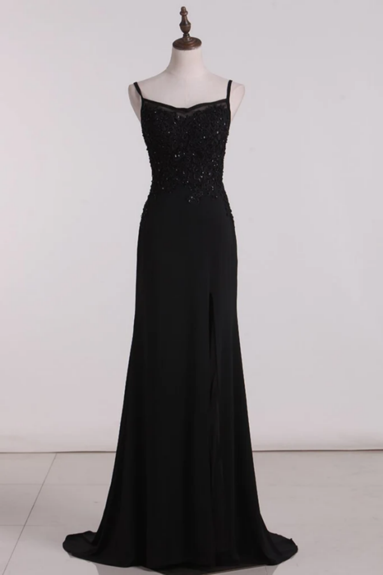 Prom Dresses Sheath Spaghetti Straps Spandex With Applique on Luulla